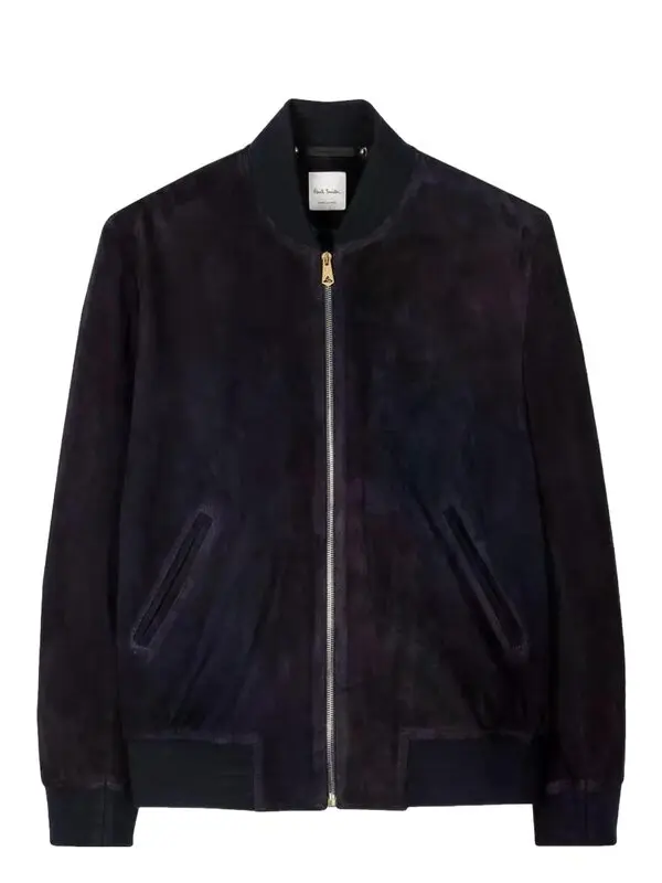 Paul Smith Suede Bomber Jacket - Blue