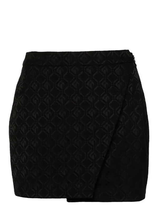 MARINE SERRE Moon Diamont Jacquard Miniskirt - Black