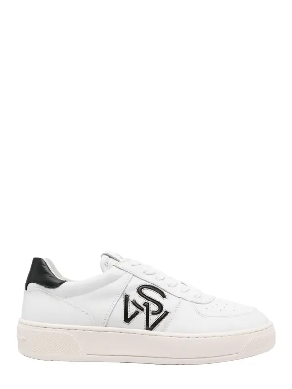 STUART WEITZMAN Courtside Leather Sneakers - White