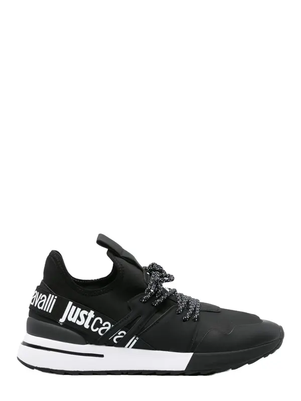 Just Cavalli Logo-print Panelled Sneakers - Black