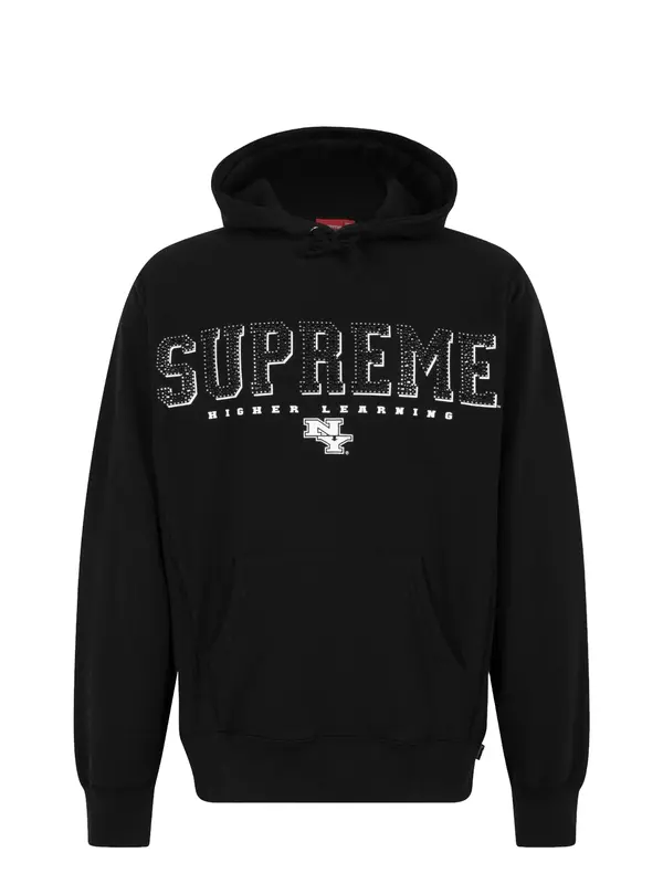 Supreme Gems Logo-embellished Hoodie - Black