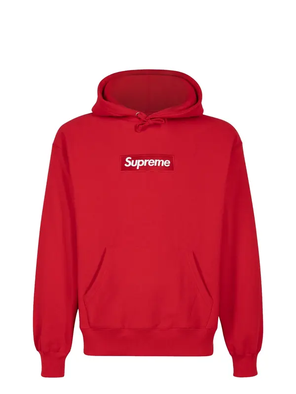 Supreme Box Logo Cotton Hoodie - Red