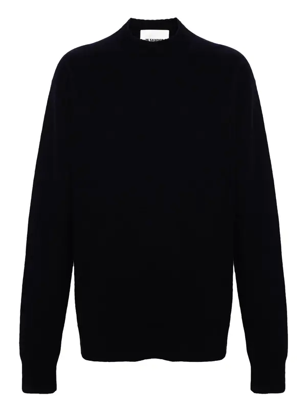 JIL SANDER Crew-neck Wool Jumper - Blue