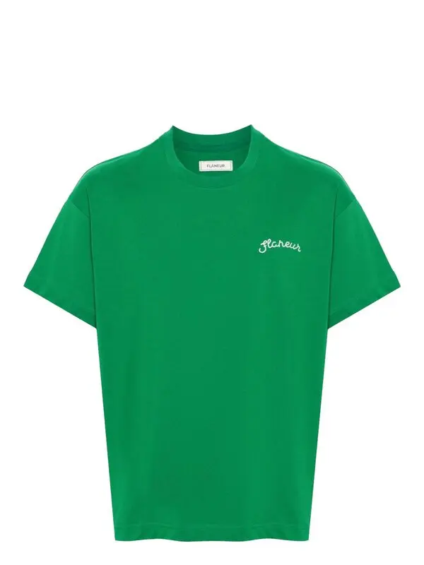 FLANEUR Signature Cotton T-shirt - Green