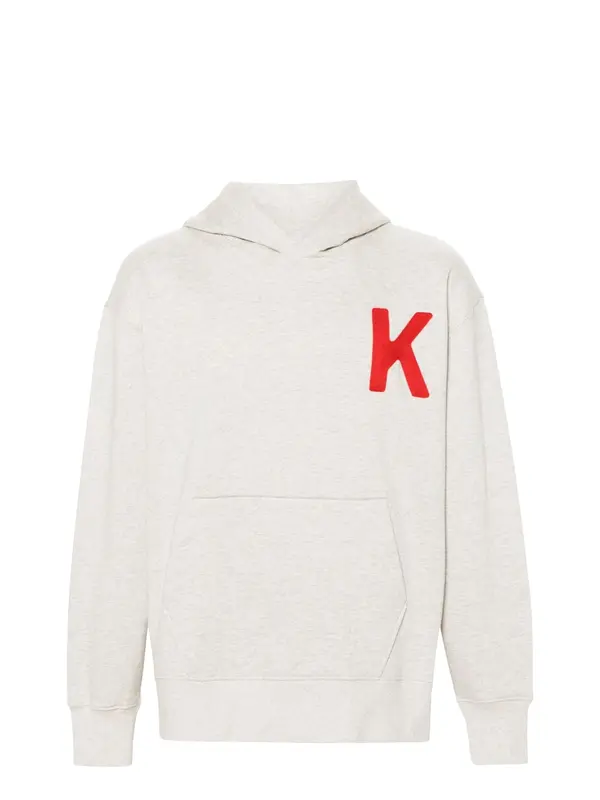 Kenzo Lucky Tiger Logo-embroidered Hoodie - Grey