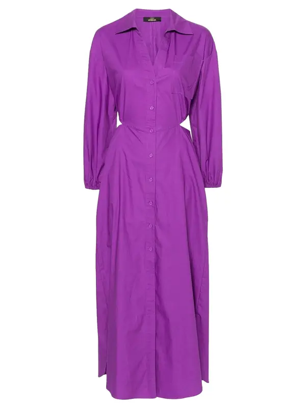 TWINSET Actitude Poplin Maxi Shirt Dress - Purple