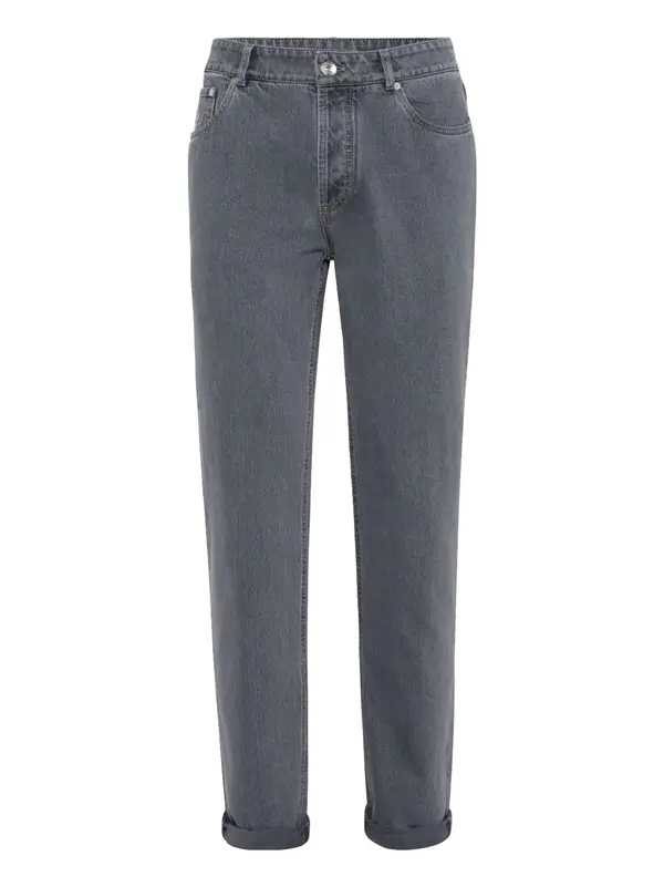 Brunello Cucinelli Tapered-leg Jeans - Blue