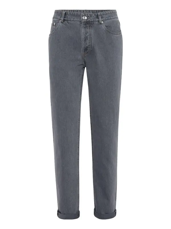 Brunello Cucinelli Tapered-leg Jeans - Blue