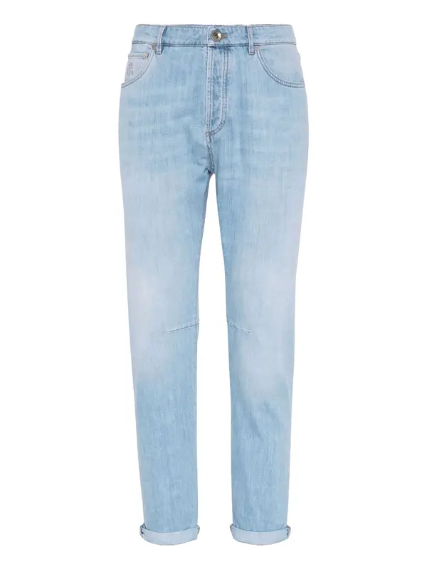 Brunello Cucinelli Tapered-leg Jeans - Blue