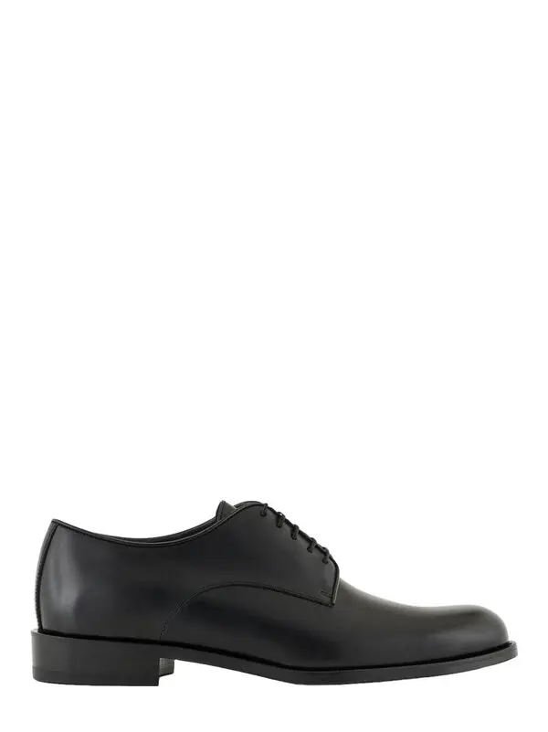 Giorgio Armani Leather Derby Shoes - Black