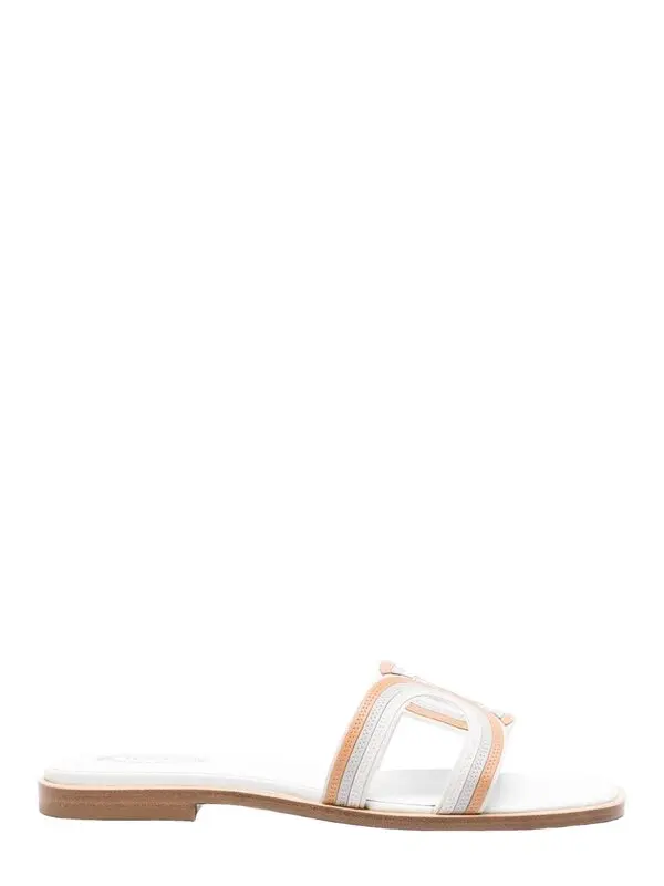TOD'S Kate Leather Slides - White