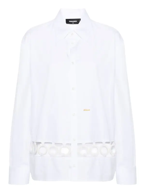 Dsquared2 Ring-hardware Cotton Shirt - White