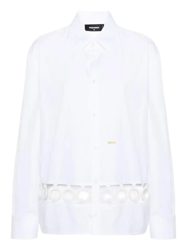 Dsquared2 Ring-hardware Cotton Shirt - White
