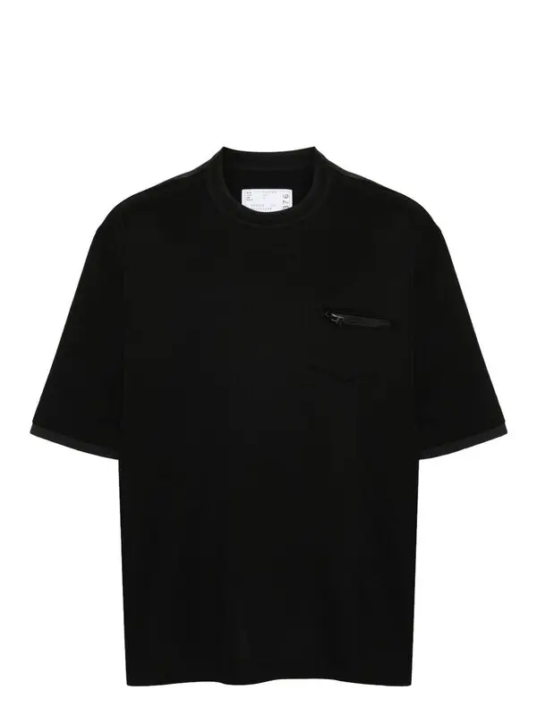 Sacai Panelled-design T-shirt - Black