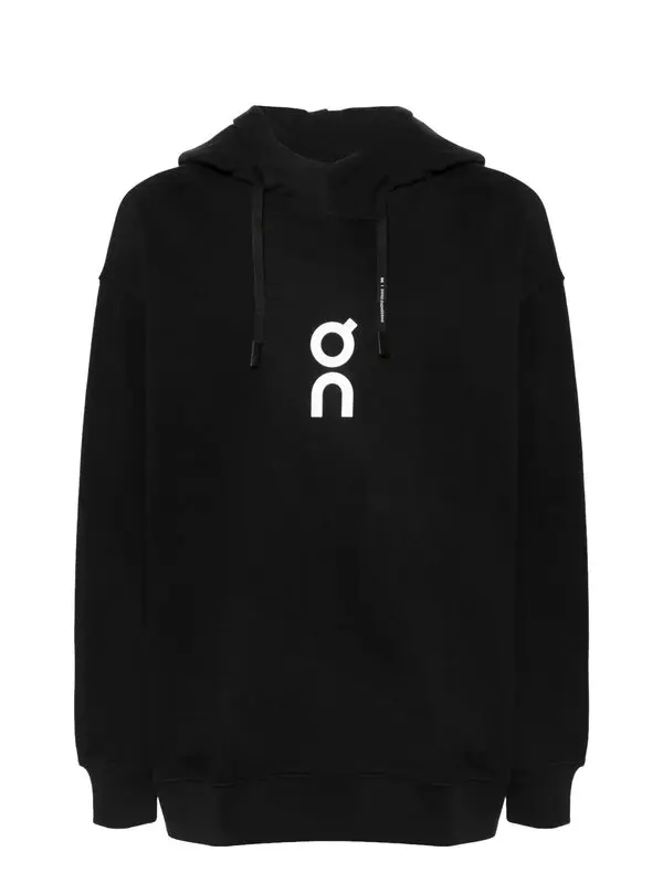On Monogram-print Hoodie - Black