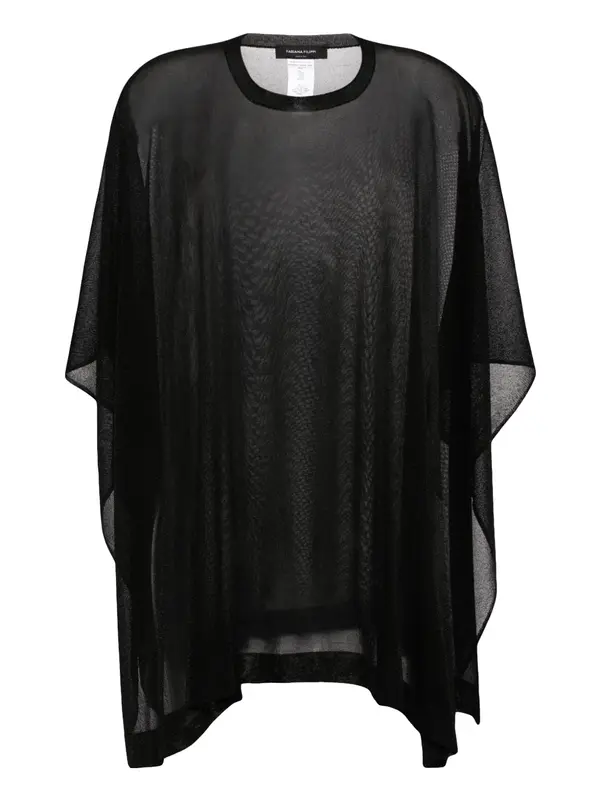 Fabiana Filippi Knitted Cape - Black