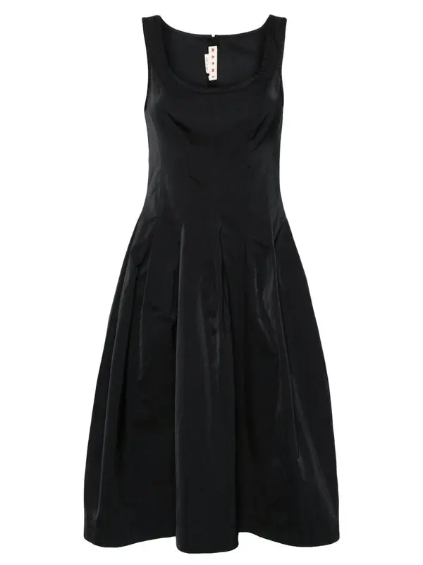 Marni A-line Scuba Midi Dress - Black