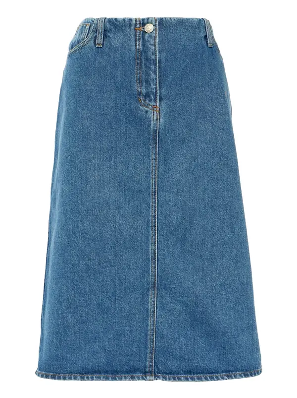 Magda Butrym Denim Midi Skirt - Blue