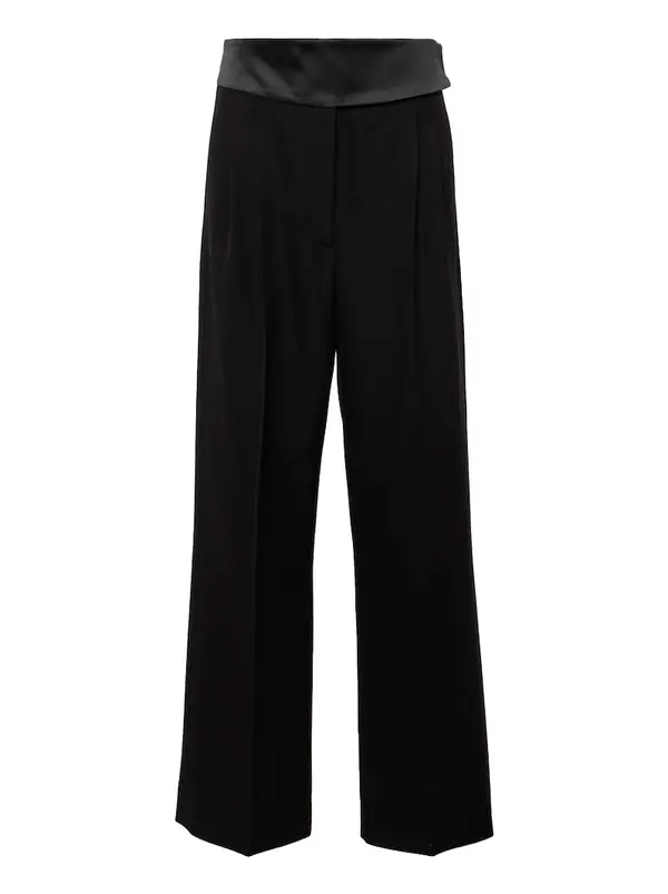 Stella McCartney Wool Tuxedo Trousers - Black