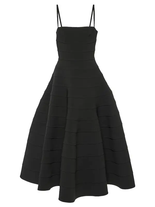Altuzarra Connie Knitted Midi Dress - Black
