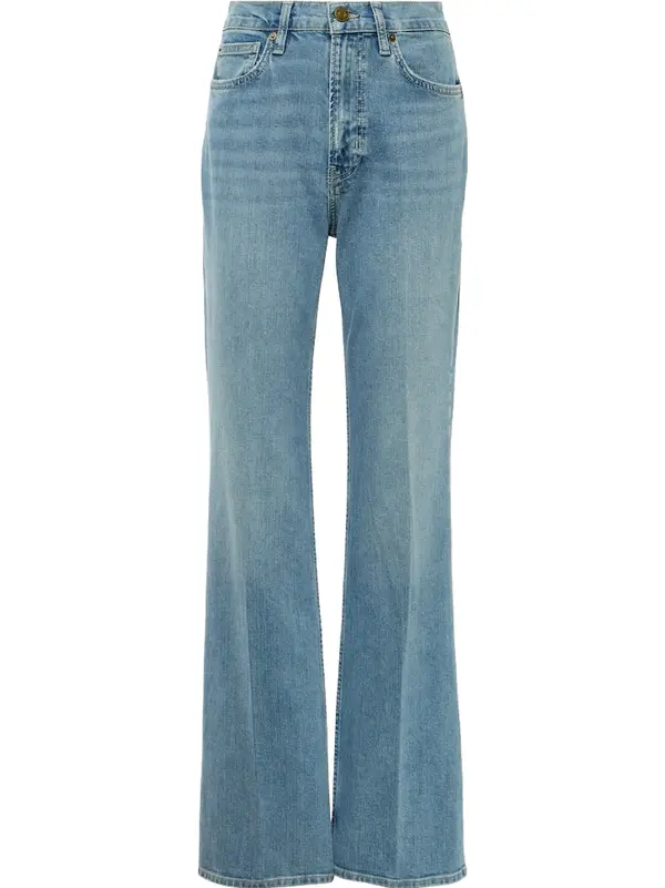 FRAME The Slim Stacked High-rise Straight Jeans - Blue