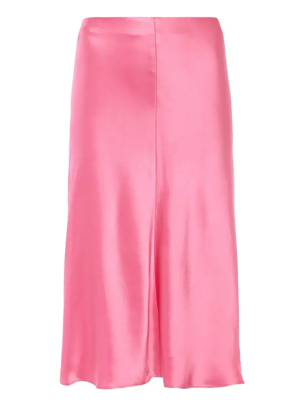 Stella McCartney Satin Midi Skirt - Pink