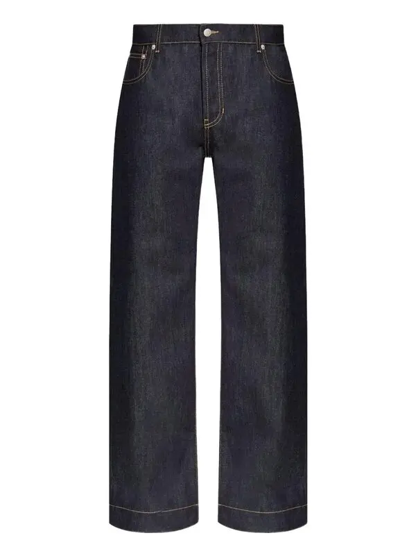 Alexander McQueen Indigo Wide-leg Jeans - Blue