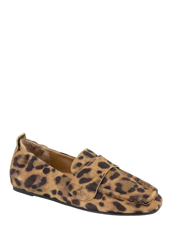 Gentle Souls By Kenneth Cole Leather Loafer - Leopard Suede