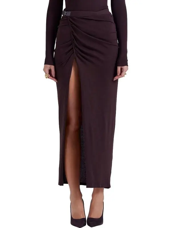 House Of Cb Lilas Knit Skirt - Brown