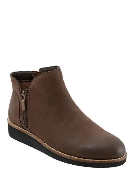 Softwalk Wesley Bootie - Dark Brown Nubuck