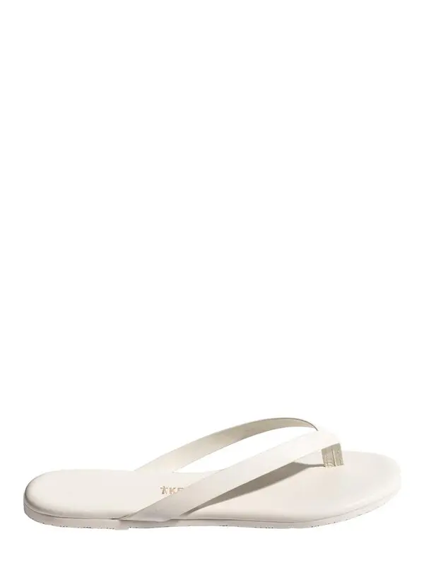 Tkees The Boyfriend Leather Flip Flop - Cream