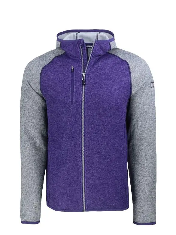 Cutter & Buck Mainsail Full Zip Hooded Jacket - College Purple/polish Heather