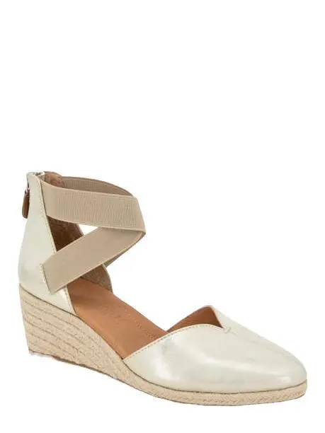 Gentle Souls By Kenneth Cole Orya Espadrille Wedge Sandal - Ice