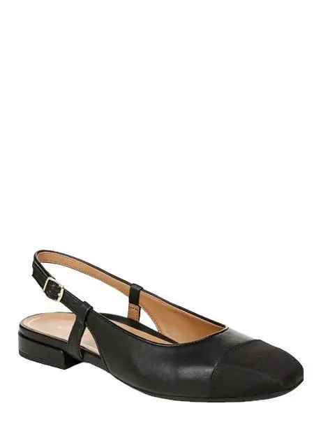 Vionic Petaluma Slingback Flat - Black Leather