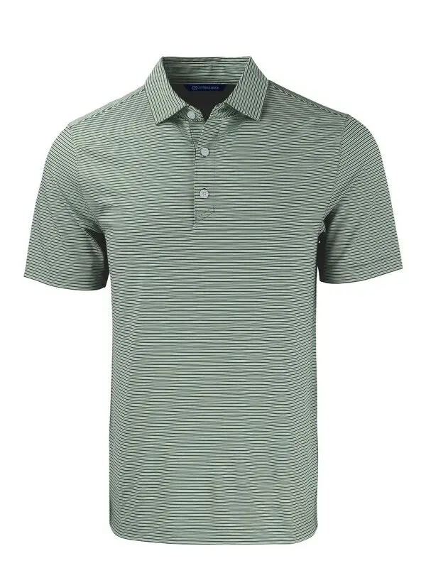 Cutter & Buck Forge Double Stripe Recycled Blend Polo - Hunter/white