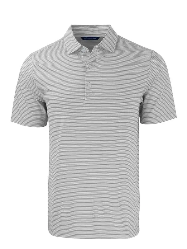 Cutter & Buck Forge Double Stripe Recycled Blend Polo - Polished/white