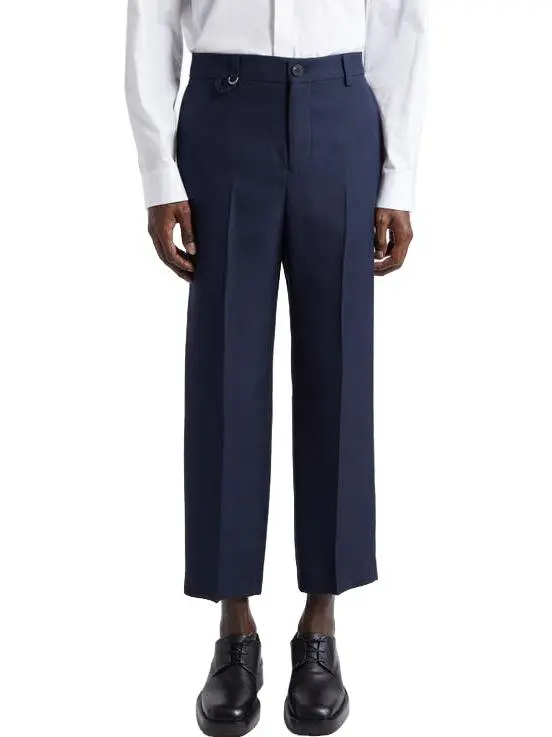 Jacquemus Le Pantalon Capri Slim-fit Cropped Trousers - Dark Navy