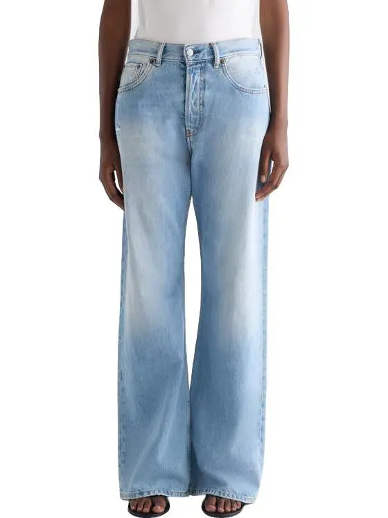 Acne Studios Loose Fit Wide-leg Jeans - Light Blue