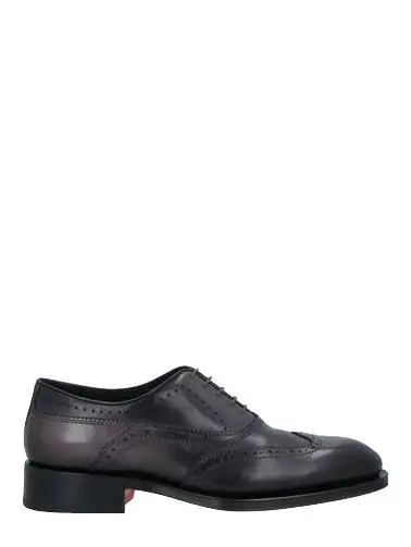 Santoni Goodyear Leather Oxford Lace-up Shoes - Dark Brown