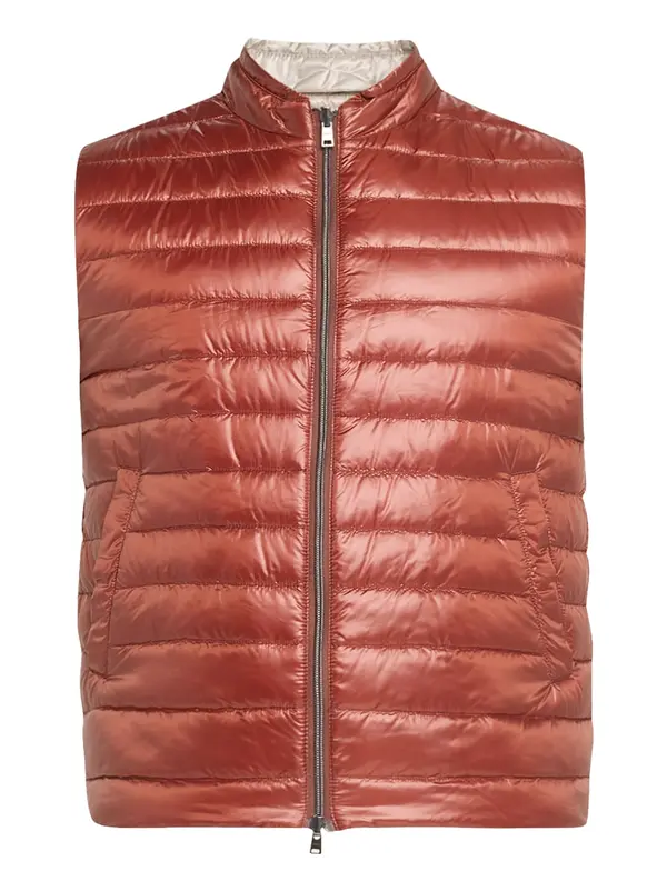 Herno Nylon Ultralight Reversible Bicolor Vest - Red