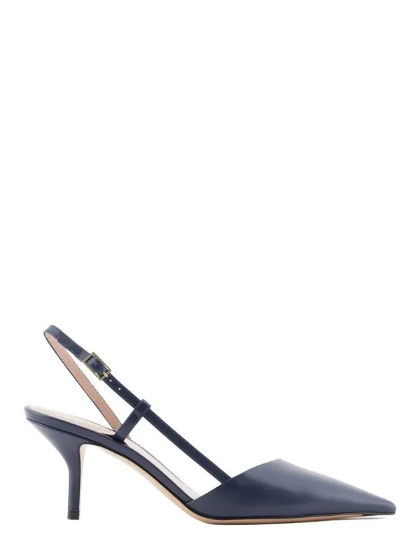Giorgio Armani Leather Slingbacks - Blue