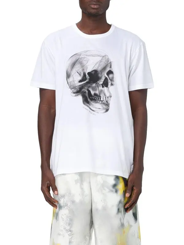 Alexander McQueen T-shirt With Skull Print - White