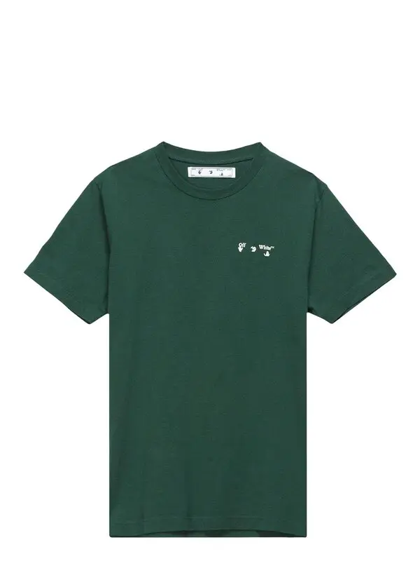 Off-White Logo Slim Tee 'dark - Green