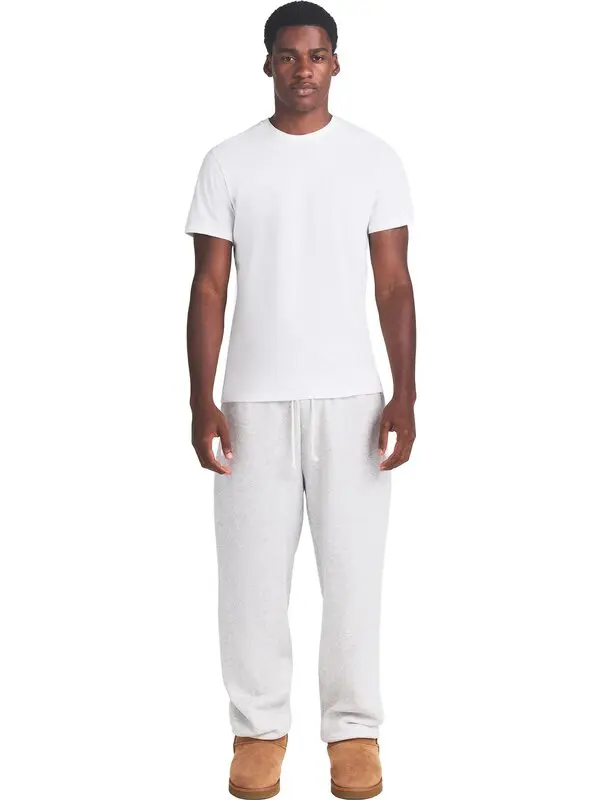 SKIMS Classic T Shirt | Black | | Cotton - Chalk