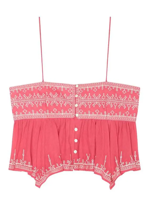MARANT ETOILE Piyae Sleeveless Top - Raspberry