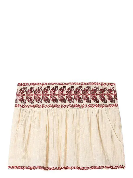 MARANT ETOILE Picadilia Skirt - Beige/red