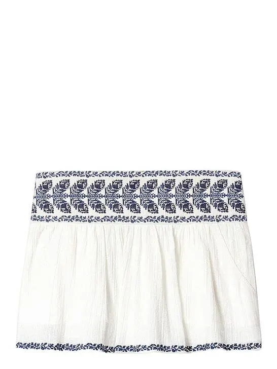 MARANT ETOILE Picadilia Skirt - Ecru/blue