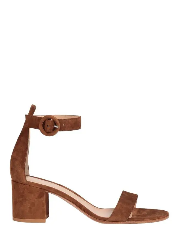 GIANVITO ROSSI Versilia 60 Suede Sandals - Light Brown