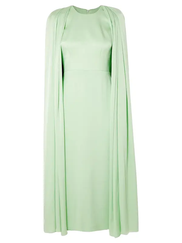 Alex Perry Beckett Cape-effect Midi Dress - Mint