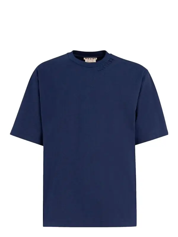 Marni Logo-patch Cotton T-shirt - Blue